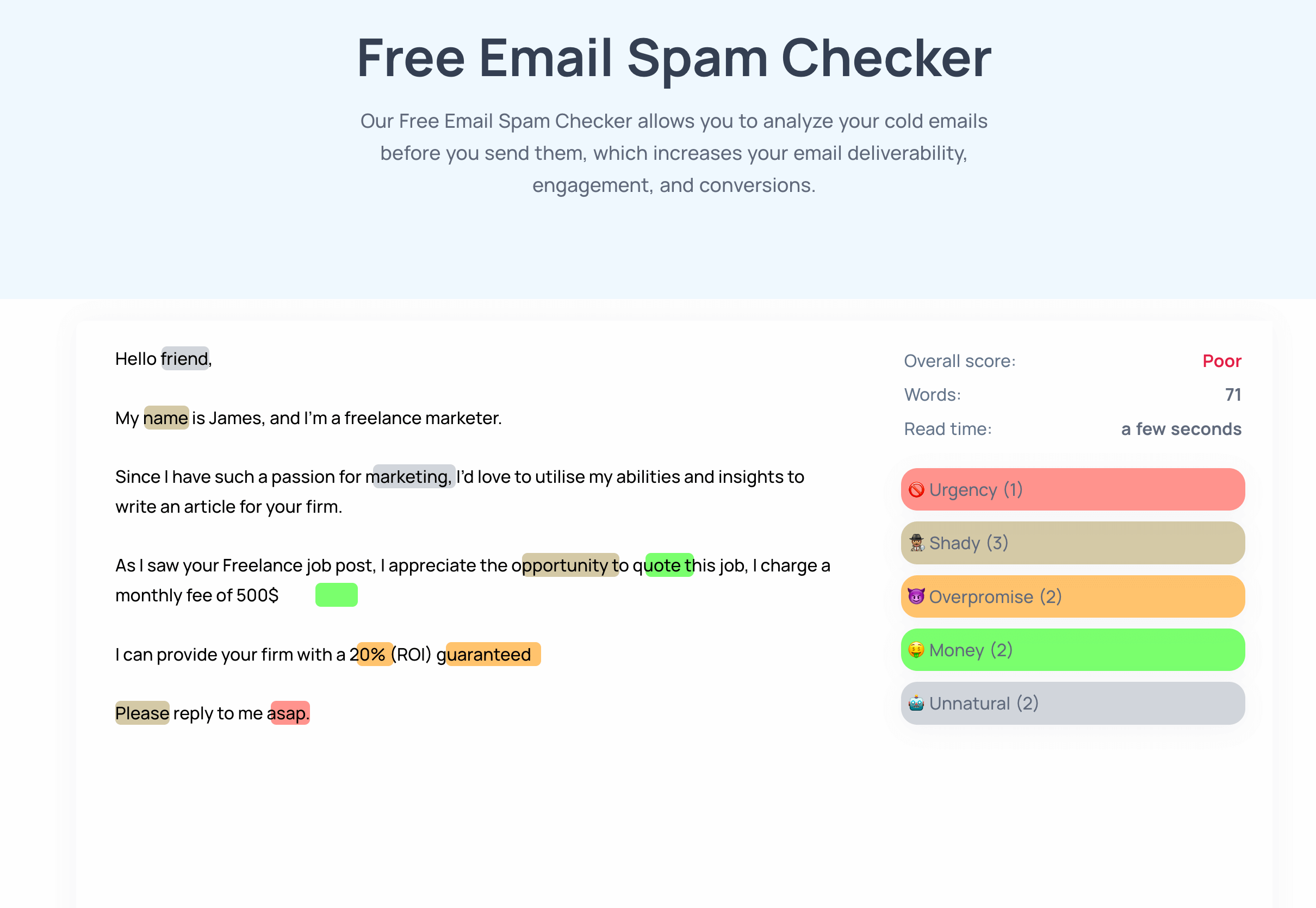Free Email Spam Checker | SalesBlink